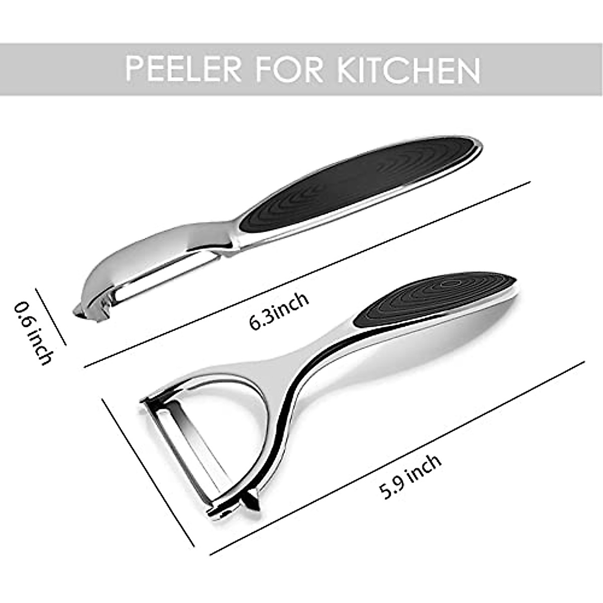 TACGEA Vegetable Peeler for Kitchen 2 Pack & 8 Pack Food Clips