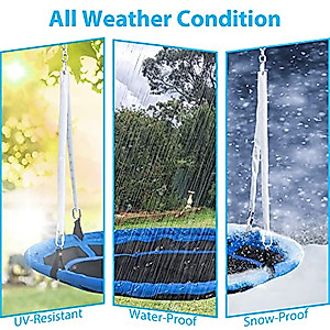 10FT Dome Climber Swing, 45 Inch Saucer Swing for Climbing Dome, 300 LBS Heavy Duty for for Tree Swing Set Backyard Indoor (Swing Only Not Included The Dome Climber)