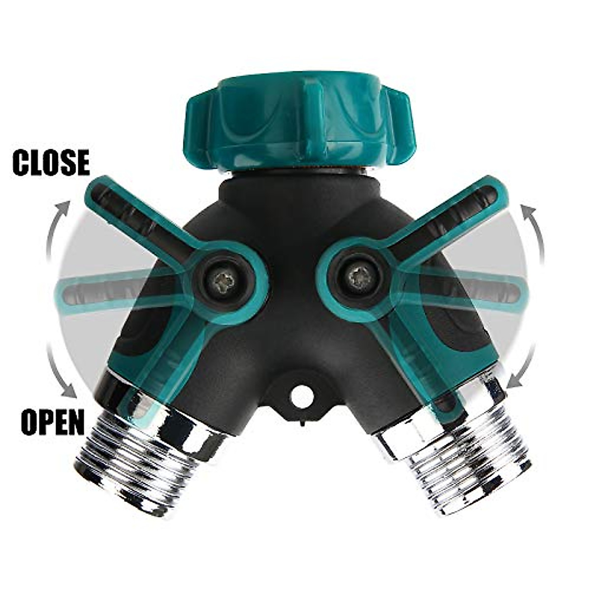 Solimeta 2 Way Water Splitter Heavy Duty, Water Faucet Splitter, Hose Bib, Garden Hose Splitter, Garden Hose Connector