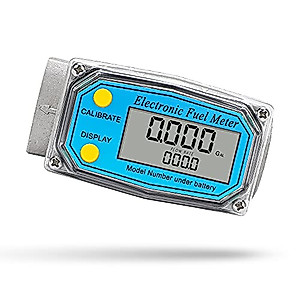 CGOLDENWALL 1inch Water Flow Meter 1" Digital Fuel Flowmeter Inline, 1" FNPT Inlet/Outlet, Measuring Range 2.5-26GPM, Flow Meter for Water Diesel Kerosene Gasoline, 1inch