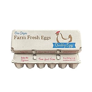 Printed Egg Cartons Blue/Brown Print Design - 100 Units