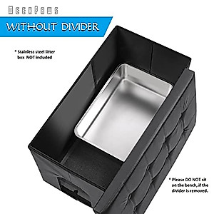 MEEXPAWS cat Litter Box Enclosure Furniture Hidden, Cat washroom Bench Storage Cabinet | Extra Large 36 x 20 x 20 in| Dog Proof | Waterproof Inside/Easy Clean | Easy Assembly | Odor Control |