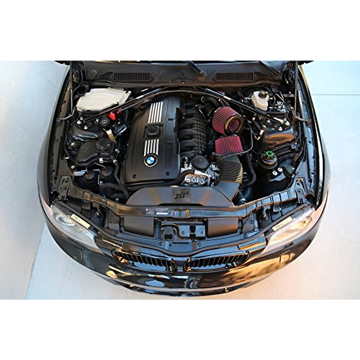 BMS Dual Cone Performance Intake compatible with N54 BMW 135 335 535 Z4 (RED FILTERS)