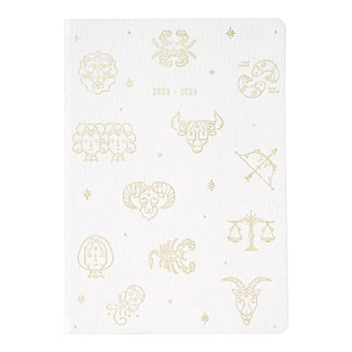 Letts of London Zodiac Academic Weekly/Monthly Planner, August 2023 to July 2024, Week-to-View, Sewn Binding, Multilingual, A5 Size, 8.25" x 5.875", Ivory (C031745-24)