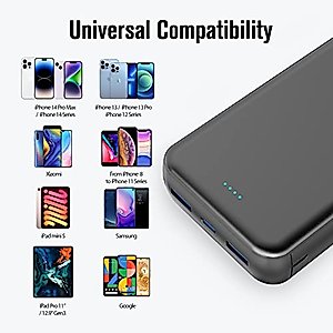 VANYUST Portable Charger 20000mAh,USB C Power Bank 3A High-Speed Huge Capacity External Battery Pack Port with LED Status Indicator for iPhone, Samsung Galaxy, Android Phone,Ipad & etc [2023 Version]