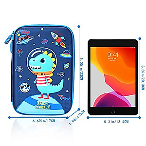 YOYTOO Dinosaur Pencil Case for Boys, 3D Cute EVA Dinosaur Pen Pouch Stationery Box Anti-Shock Large Capacity Multi-Compartment for School Students Teens Kids Girls Boys