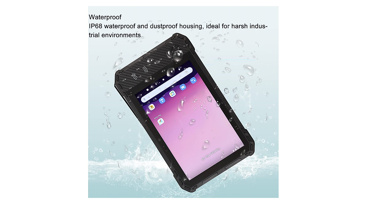 Rugged 8" Tablet with 10000mAh Battery & IP68 Waterproof