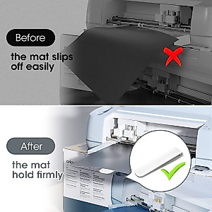 Lenink Extension Tray Extender Compatible with Cricut Maker 1/3, Cutting Mat Extender Holder Hanger for 12"x24" and 12"X12" Cutting Mat White