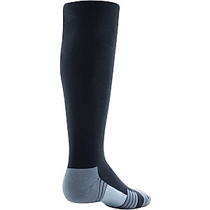 Under Armour Adult Team Over-The-Calf Socks, 1-Pair , Black/Graphite/White , Large
