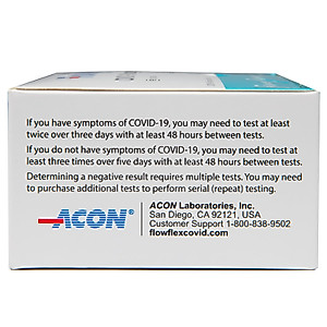 Flowflex COVID-19 Antigen Home Test kit, 1 Pack, 2 Tests Total. FDA EUA Authorized OTC at-Home Self-Test, Non-invasive Nasal Swab, Easy to Use and No Discomfort, Results in 15 Minutes