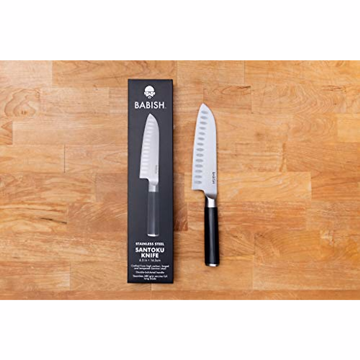 Babish High-Carbon 1.4116 German Steel Cutlery, 6.5" Santoku Knife