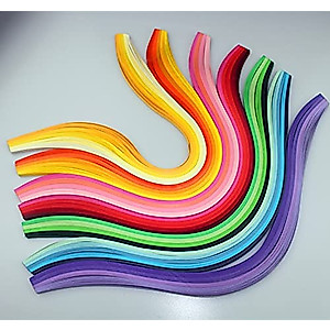 ODETOJOY Quilling Paper Gradient Quilling Strips 5MM Crafts Paper Filigrana Color Ramps Chromatic Crescendo 120pcs Length 21inch (Green)