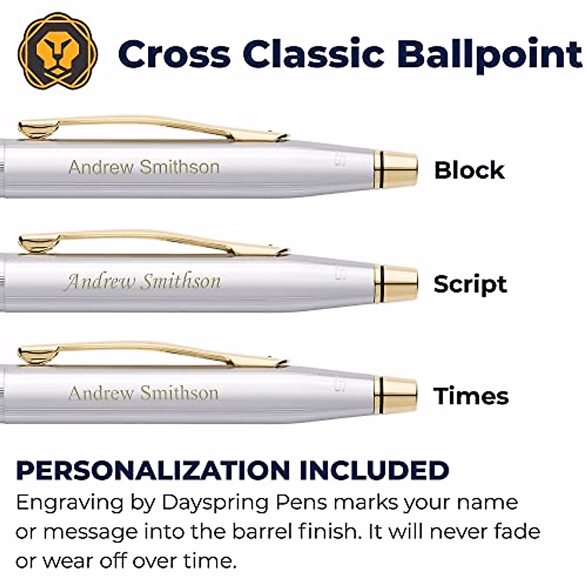 Engraved Cross Pen | Personalized With Medical Doctors Caduceus Emblem And Name. Gift Pen - AT Cross Classic Century Medalist Ballpoint. Custom Engraving Included.