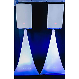 (2) Rockville RSC128W White 12 inch PA DJ Speaker Cover Scrims 4 Wedding Church Club