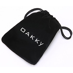 Oakky Men's Women's Stainless Steel Silver Simple Square Big Shiny Gemstone Wide Ring Band Black Size 7