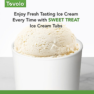 Tovolo Stackable Sweet Treat Ice Cream Tub with Tight-Fitting Silicone Lid Freezer Storage Container for Sorbet & Gelato, BPA-Free & Dishwasher-Safe, 1-Quart, Oyster Gray