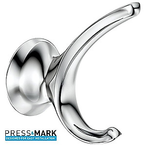 MOEN Darcy Double Robe Hook with Press and Mark in Chrome