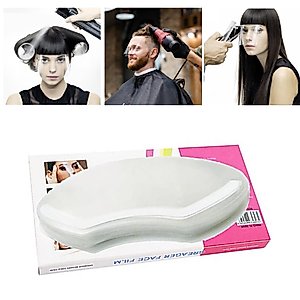 LWBTOSEE 100pcs Eyebrow Shield Disposable Hair Salon Hairspray Masks Cutting Coloring Face Protecting Barber Supplies Transparent Plastic Face Shield