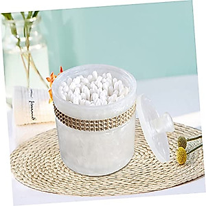 Cabilock Resin Swab Box Toothpick Dispenser Bathroom Canisters Household Cotton Swabs Holder Containers with Lids Office Pen Organizer Home Toothpick Holder Candy Jars with Lids Candy Dish