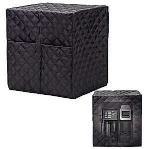 UCARE Coffee Maker Cover Waterproof Espresso Appliance Cover Dustproof Large Single-Serve Brewers Covers replacement for Keurig K50 K400 K500 series, K-Classic, K-Elite Smart Coffee Machine (Black)