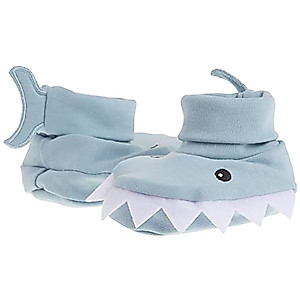 Baby Aspen Bib and Booties Gift Set, Chomp and Stomp Shark, 0-9 Month