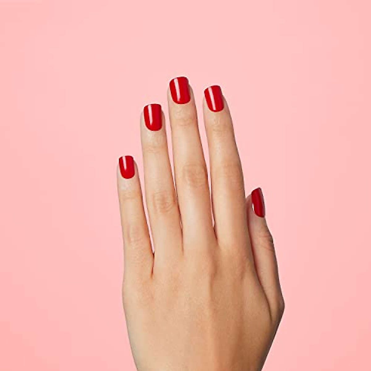 KISS imPRESS Color Polish-Free Solid Color Press-On Nails, PureFit Technology, Short Length, 'Reddy or Not', Includes Prep Pad, Mini Nail File, Cuticle Stick and 30 Fake Nails