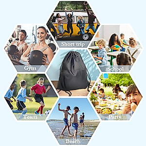 Haizct Eat Sleep Pickleball Drawstring Backpacks, Funny Pickleball Drawstring Bag for Men Women, Pickleball Sport Bag, Pickleball Player Gift, Sport Lovers Gift, Pickle Ball Accessory