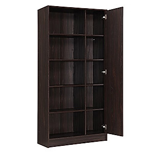 Christopher Knight Home Amelia Mid-Century Faux Wood Bookcase, Walnut Finish