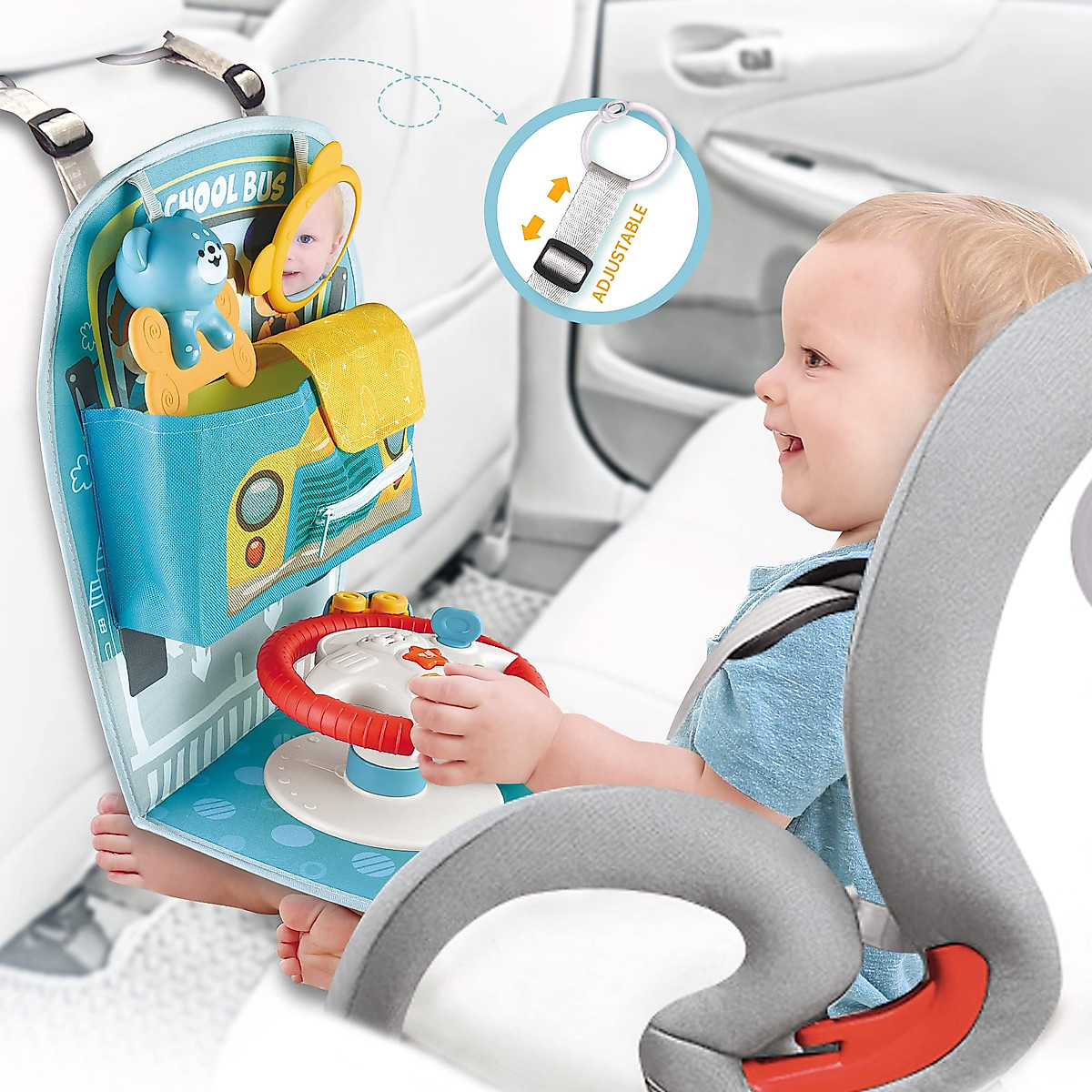 Baby car toys with steering wheel center for play and kick (Car)