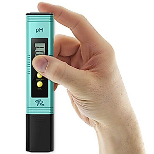 PH Meter with Automatic Calibration | 7Pros Digital Water Tester, Built-in ATC, 6 pH Calibration Packets, Great Tool to Test PH of Hydroponics, Kombucha, Wine, Drinking Water (Blue)