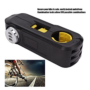 Qyebavge Universal Bike Safety Padlock, Durable Electric Handlebar Brake Lever Combination Lock, Secure Anti-Theft for Electric Bikes and Scooters, User-Friendly and Long-Lasting, Black