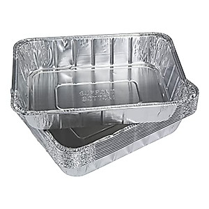 Kenyon Drip Tray Set, Disposable Grill Accessories, Foil Trays, Compatible with Kenyon Grills Except for G2, Rinse Out and Use Multiple Times, Pack of 10 Drip Pans, Silver