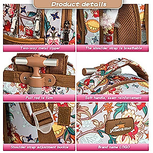 Jasminestar Rolling Backpack 18 inch Wheeled Kids Backpack with Lunch Bag and Pencil Case for Boys and Girls