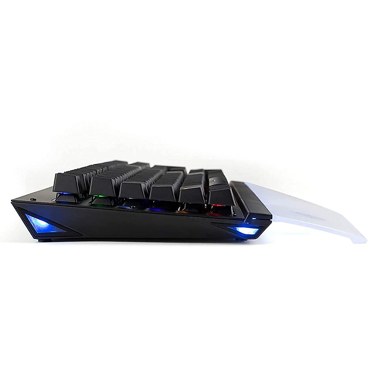 Mechanical Gaming Keyboard LED Backlit Wired Keyboard with Blue Switches for Windows Gaming PC (108 Keys, Black)
