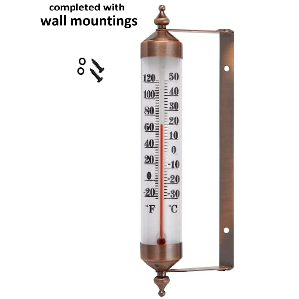 TERMOFLY 10.2 inch New Premium Steel Indoor/Outdoor Thermometer Waterproof Decorative