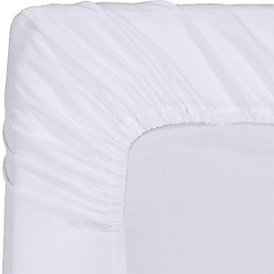 American Linen Adjustable King 5pcs Bed Sheet Set Egyptian Cotton Sateen Hotel Classic White Solid 1000 Thread Count-24 Inches Deep Pocket (Split-King Size)