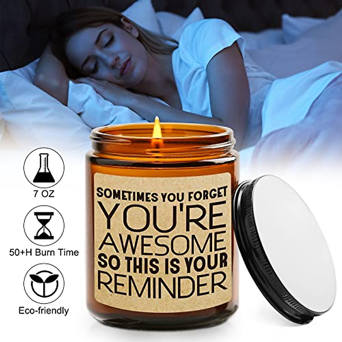 Scented Candles, Birthday Gifts for Women, Friends, Inspirational Lavender Candles Decorations, Mother's Day Thank You Gifts, Gifts for her, Birthday Relaxing Gifts for Mom, Dad, Coworker, BFF, Sister