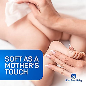 Blue Bear Protection Baby Wipes Sensitive Formula, Ultra Gentle & Hypoallergenic Wet Wipes Baby, Baby Wipes Bulk, Travel Baby Wipes, Baby Face Wipes, 576 Count (Pack of 8)