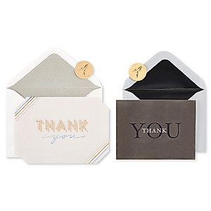 Papyrus Thank You Cards with Envelopes, Business (2-Count)