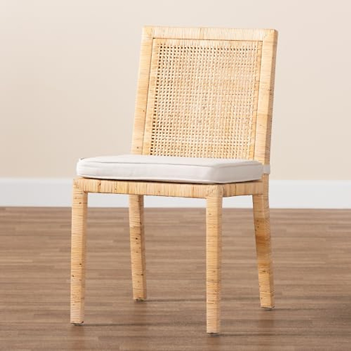 bali & pari Sofia Natural Rattan Dining Chair, One Size