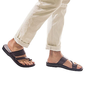 Zohar - Leather Toe Ring Sandal - Mens Sandals