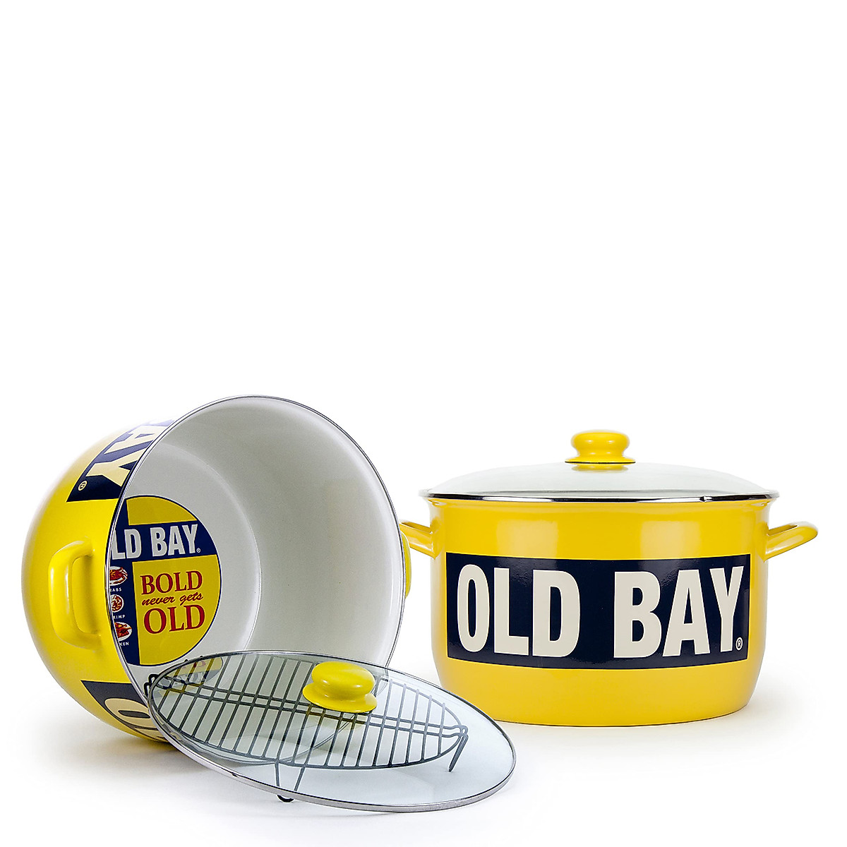 Golden Rabbit Enamelware - 18qt Stock Pot (Old Bay)