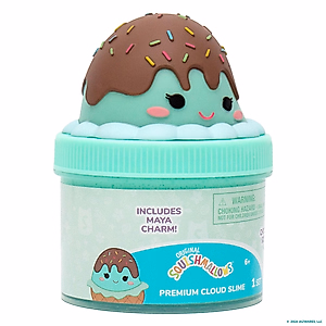 Original Squishmallow Maya The Ice Cream Premium Cloud Slime, Chocolate-Scented, Party Favors for Kids 8-12, Girl Toys 8-10 Years Old, Slime Kit for Girls Ages 8-12, Slime for Kids