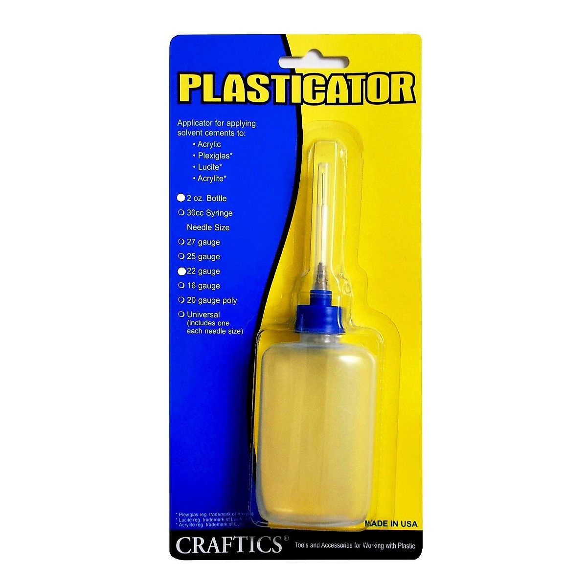 Craftics 2oz Plasticator Bottle with 22ga Metal Needle (1106058)