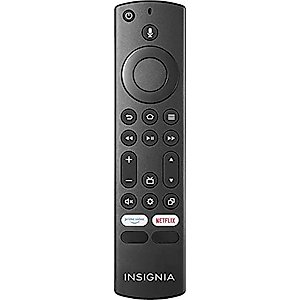 Insignia Remote (NS-RCFNA-21 Rev E) with Microphone for Fire TV - Black (Renewed)