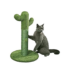 PetnPurr Cactus Cat Scratcher – Protect Your Furniture with Our Natural Sisal Cat Scratching Post with Teaser Ball Cat Toy