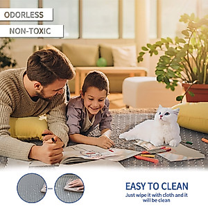 Amyracel Office Chair Mat for Carpeted Floors, 48'' x 30'' Clear Thick and Sturdy Carpet Protector for Desk Chair, Easy Glide Plastic Floor Mat for Flat and Low Pile Carpet (30'' x 48'' with Lip)