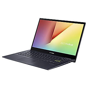 ASUS VivoBook Flip 14 Thin and Light 2-in-1 Laptop, 14” FHD Touch Display, AMD Ryzen 5 4500U, 8GB DDR4 RAM, 256GB SSD, Glossy, Stylus, Fingerprint Reader, Windows 10 Home, Bespoke Black, TM420IA-DB51T