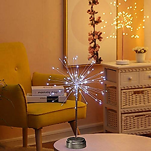 Valentine's Day Carnival xianshi Fireworks Lights, LED Light, Flexible Energy Saving Warm White for Wedding Decoration Courtyard Corporate Parties Garden Home(White Light)