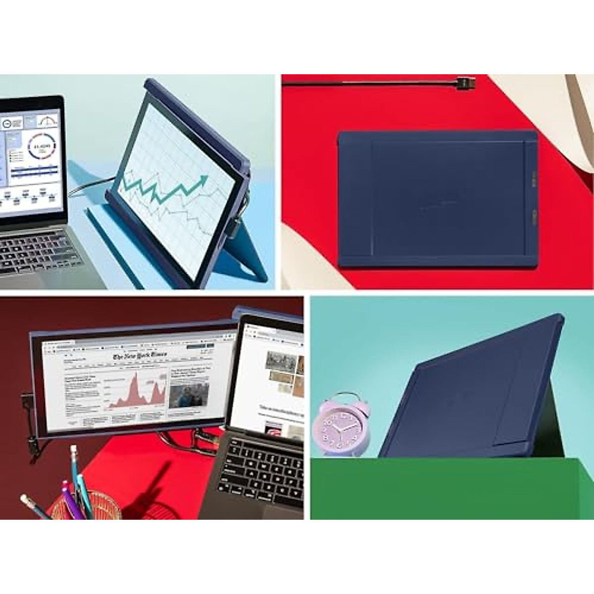 Duex Max DS Mobile Pixels (2024 Version) 14.1" Portable Monitor, FHD 1080p Laptop Screen Extender HDMI Laptop Monitor USB C Plug and Play,Windows/Mac/Linux/Switch/Android Compatible